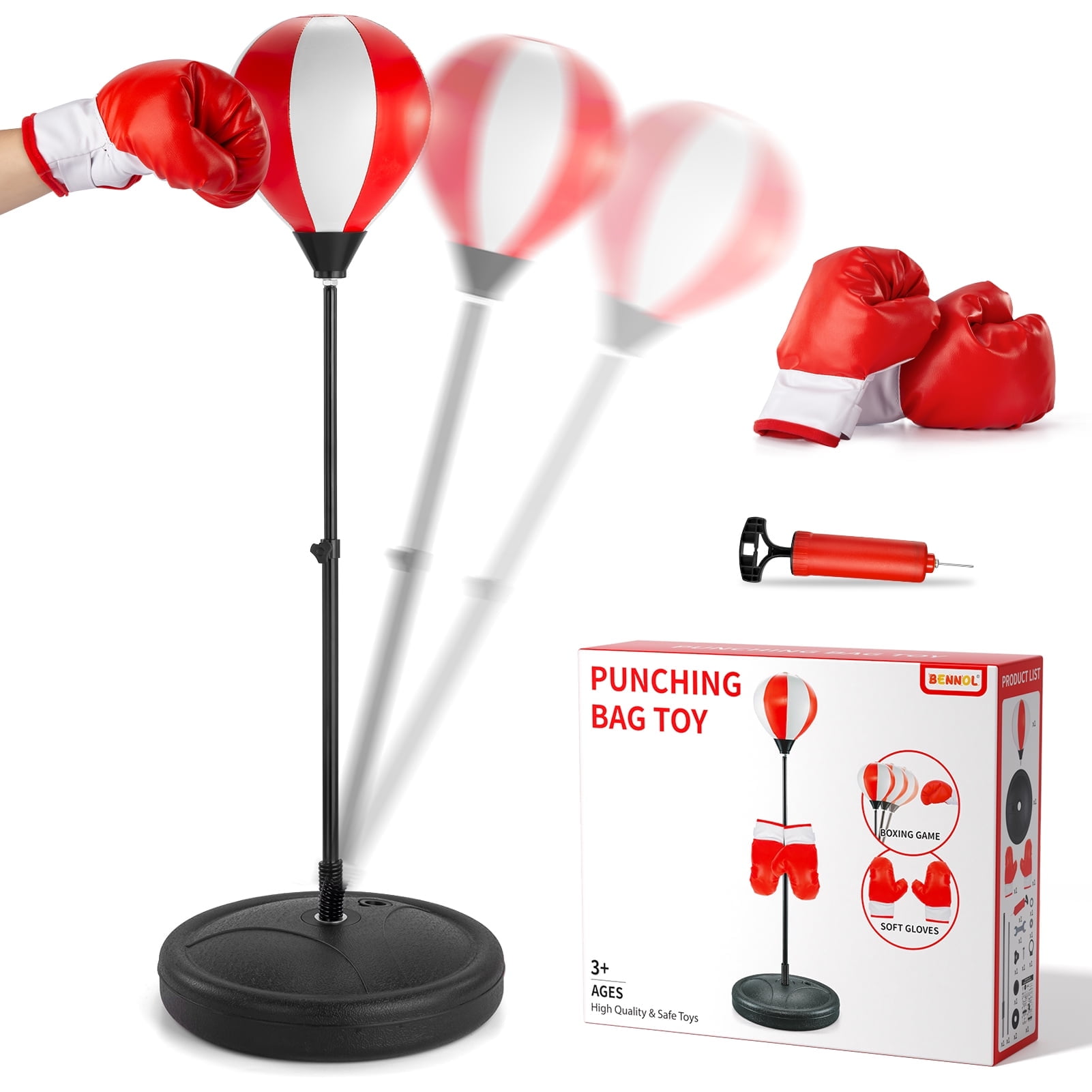 KukuFun Punching Bag Toys Sets for Kids Boys 3-5-8-12, Boxing Bag Game ...