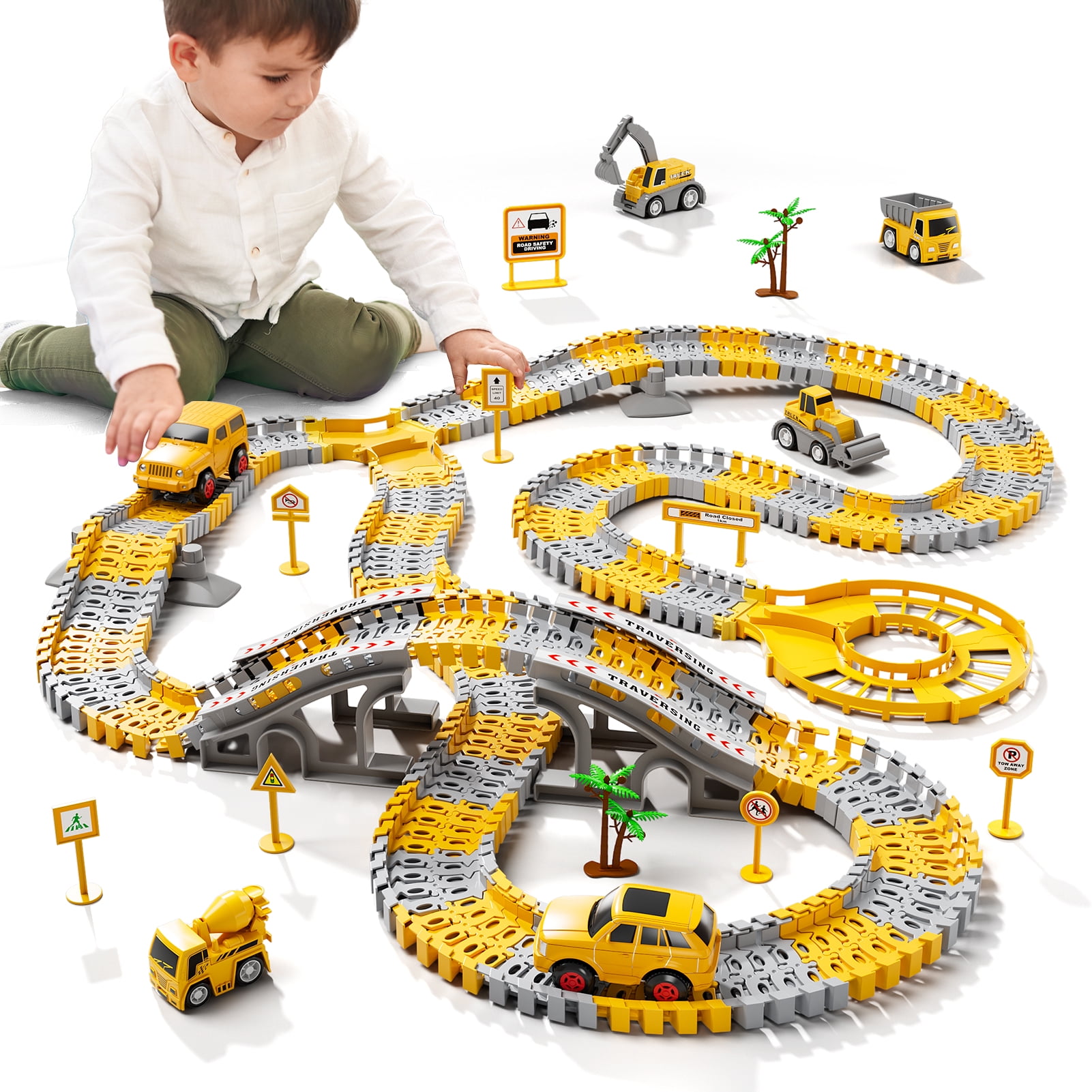 KukuFun Race Tracks Toys for 2 3 4 5 Year Old Boys Kids, 236 PCS ...