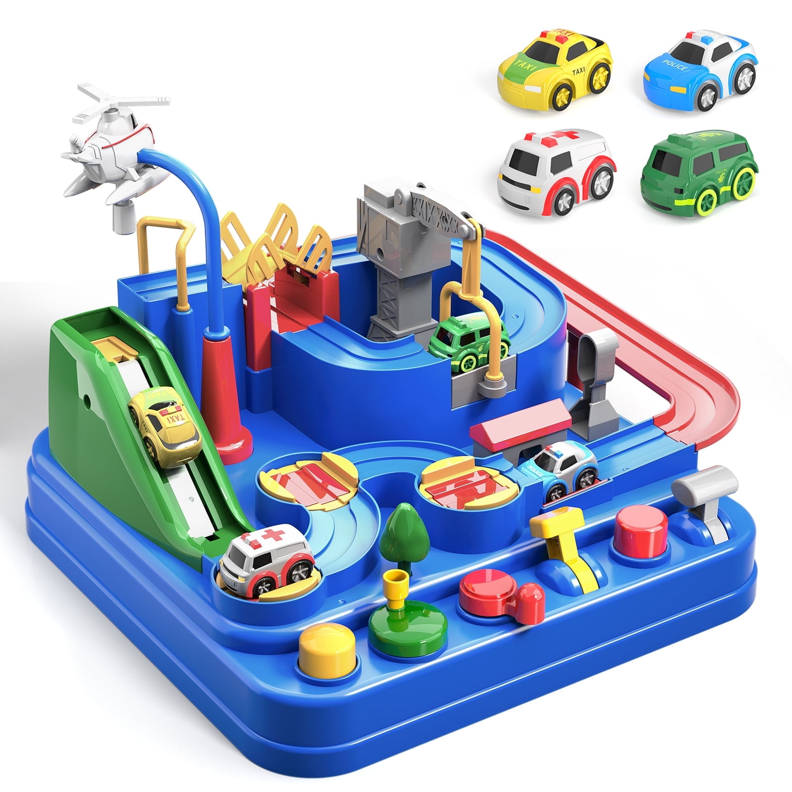 KukuFun Toddler Toys for 3 4 5 6 Year Old Boys, Race Car Tracks Toys ...