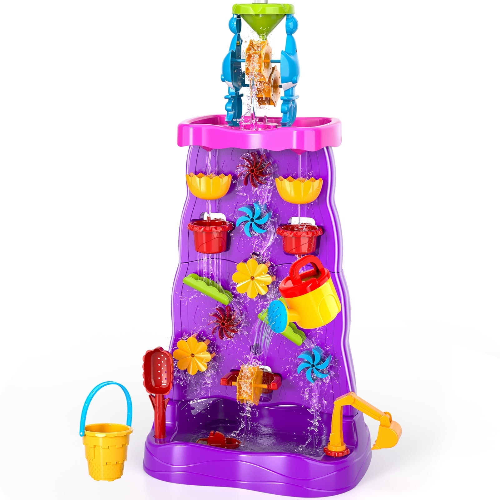 KukuFun Toddlers Water Table for Ages 1-4 Years Old, Kids Waterfall ...
