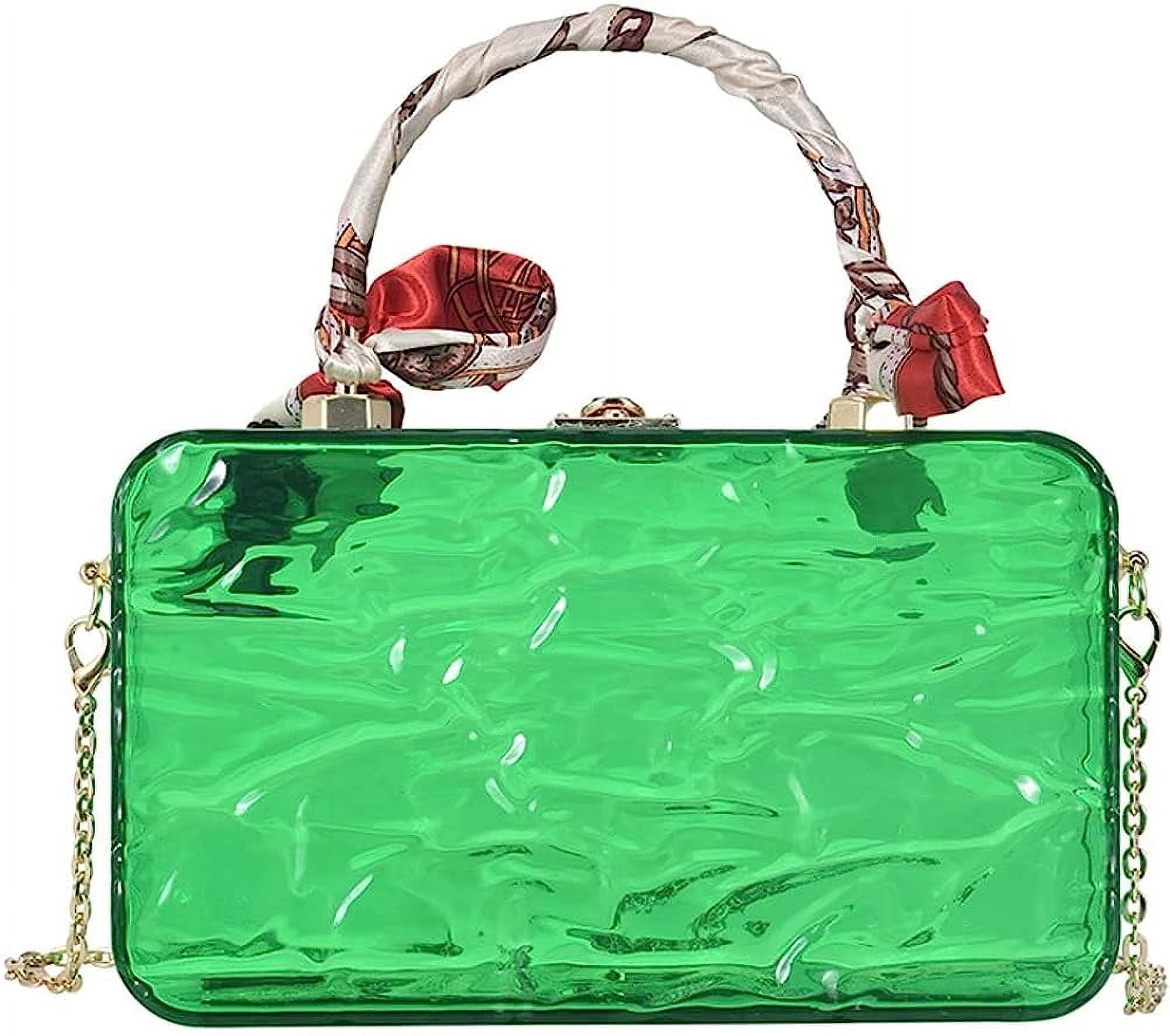 Kukuzhu Acrylic Transparent Evening Handbags Women Chic Soft Handle ...