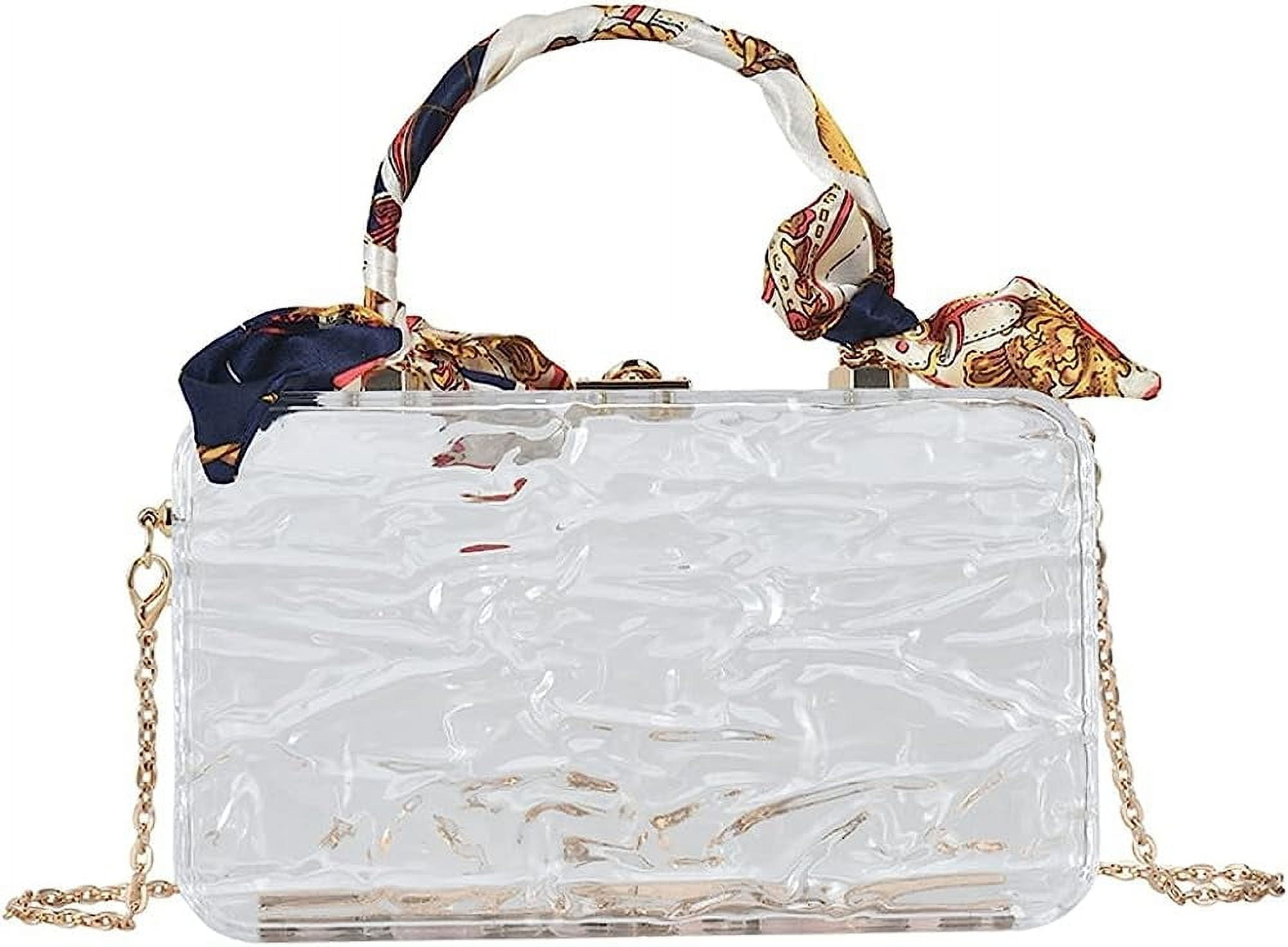 Kukuzhu Acrylic Transparent Evening Handbags Women Chic Soft Handle ...