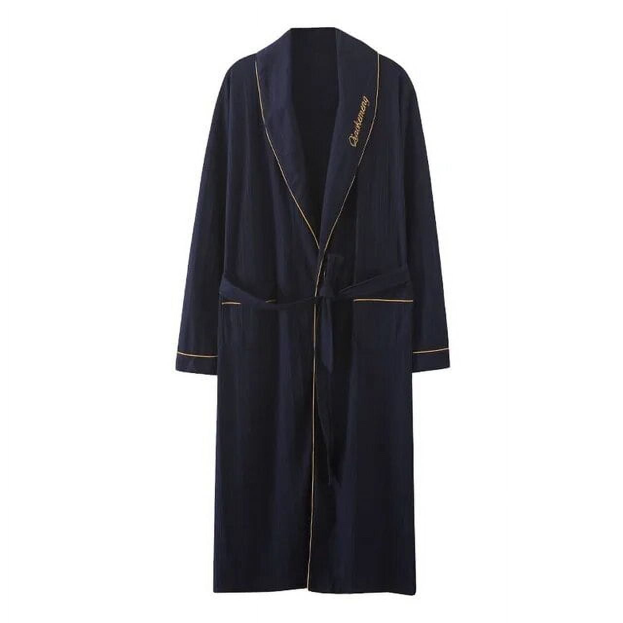 Kukuzhu Autumn Winter Plus Size Long Sleeve Kimono Robes For Men Korean