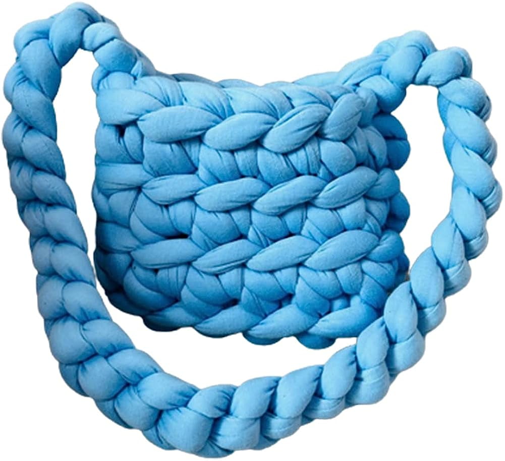 Kukuzhu Chunky Knit Bags for Women Handwoven Hobo Bag Crochet Shoulder ...