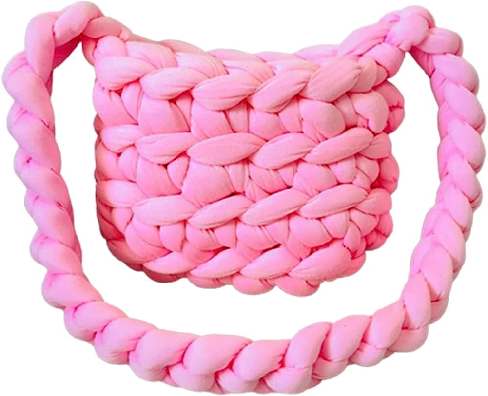 Kukuzhu Chunky Knit Bags for Women Handwoven Hobo Bag Crochet Shoulder ...
