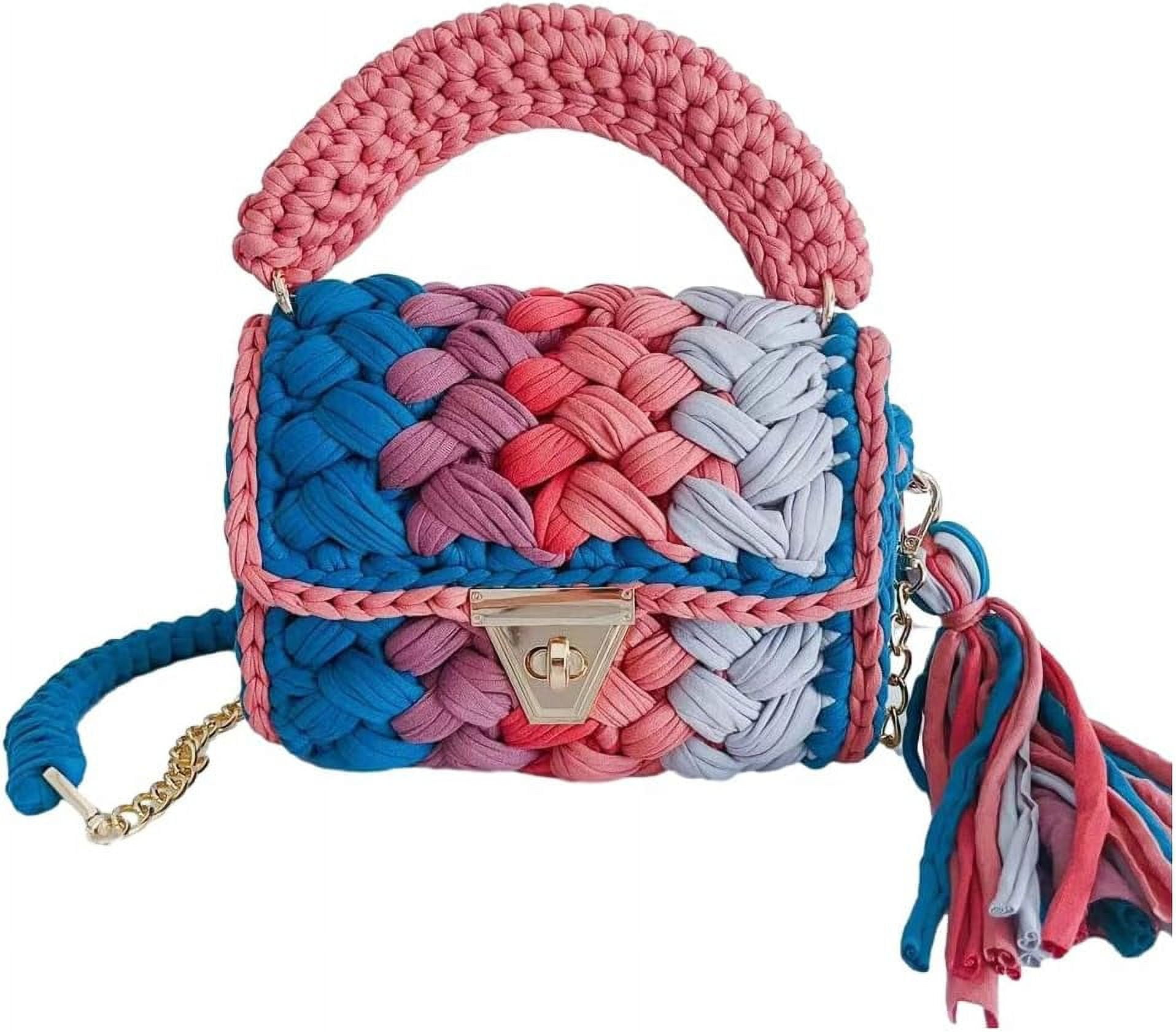 Kukuzhu Chunky Yarn Knit Crossbody Bags for Women Top-handle Handwoven ...