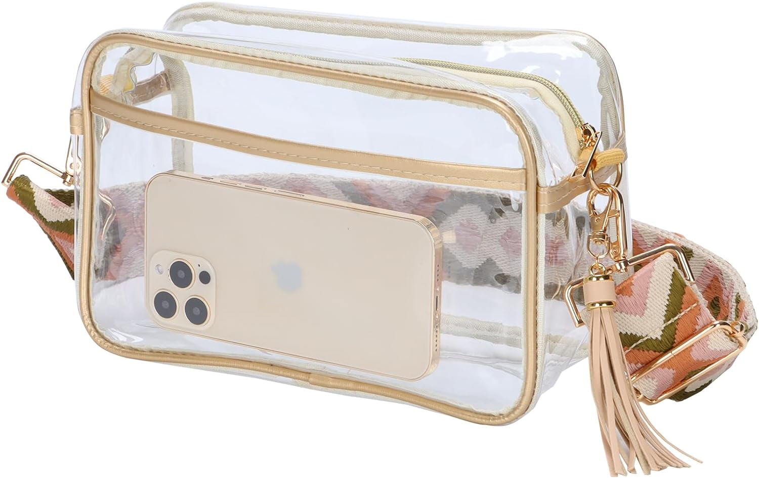Kukuzhu Clear Crossbody Bag Stadium Approved, Clear Purses for Women ...