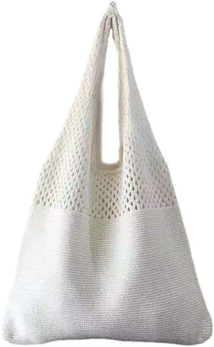 Kukuzhu Crochet Tote Bag Fairycore Hobo Bag Women's Pack Summer Beach ...