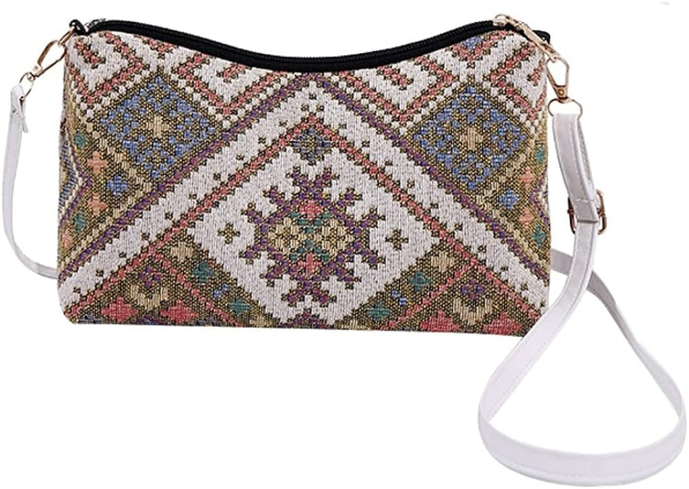 Kukuzhu Crossbody Bags for Women Men Bohemia Shoulder Handbag Canvas ...