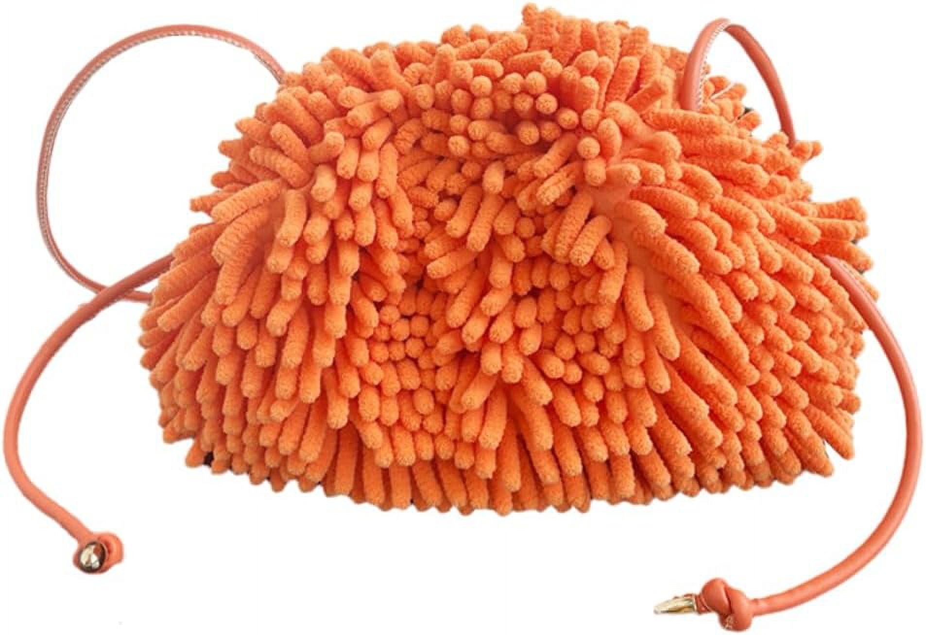 Kukuzhu Cute Fluffy Dumpling Bag for Women Clutch Fuzzy Purse Fluffy ...