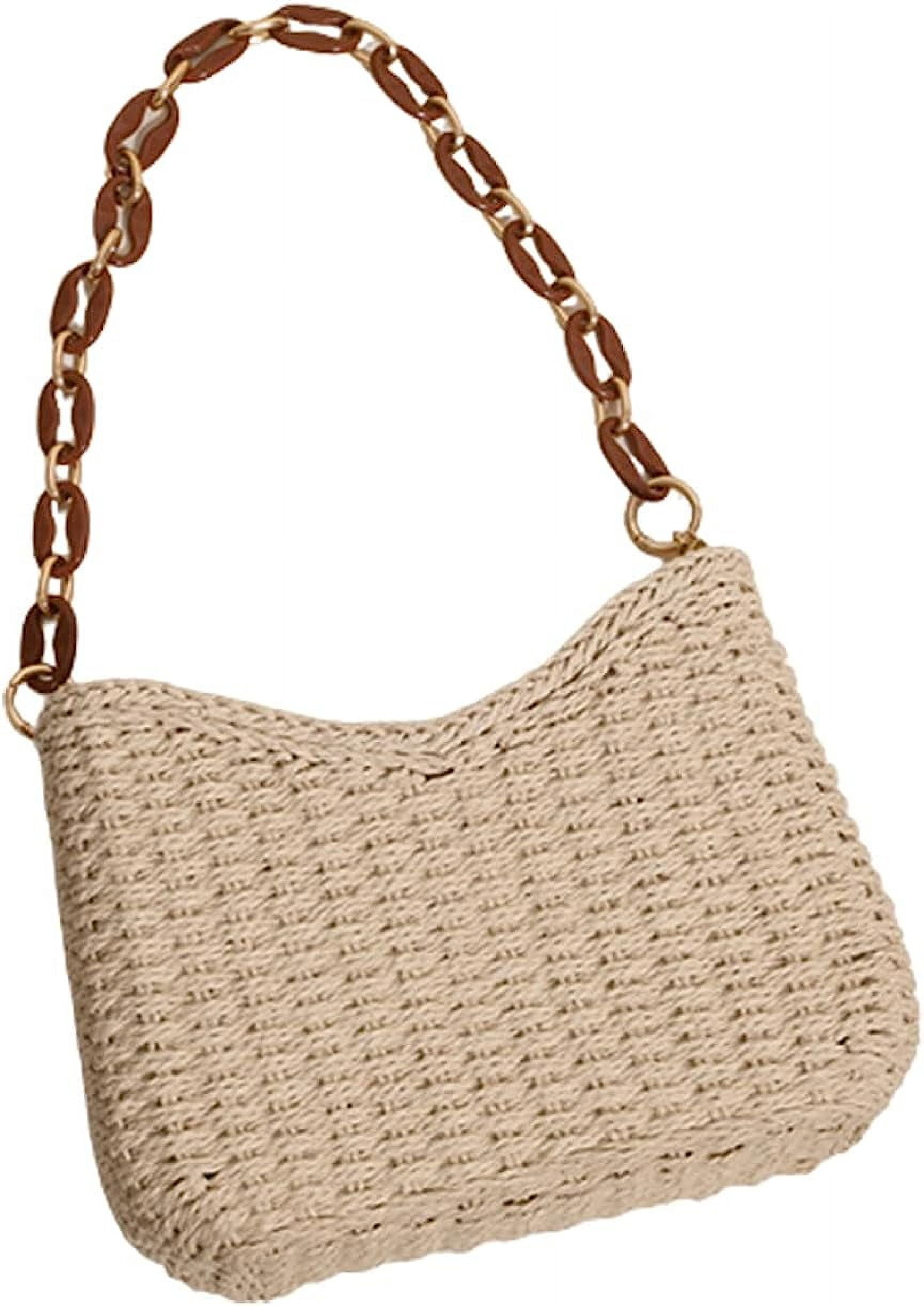 Kukuzhu Cute Purses for Women Large Tote Bags Straw Handwoven Hobo Bag ...