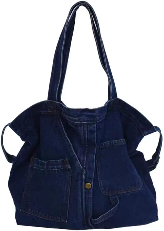 Kukuzhu Demin Grunge Shoulder Packs for Women Hobo Hippie Punk Tote ...