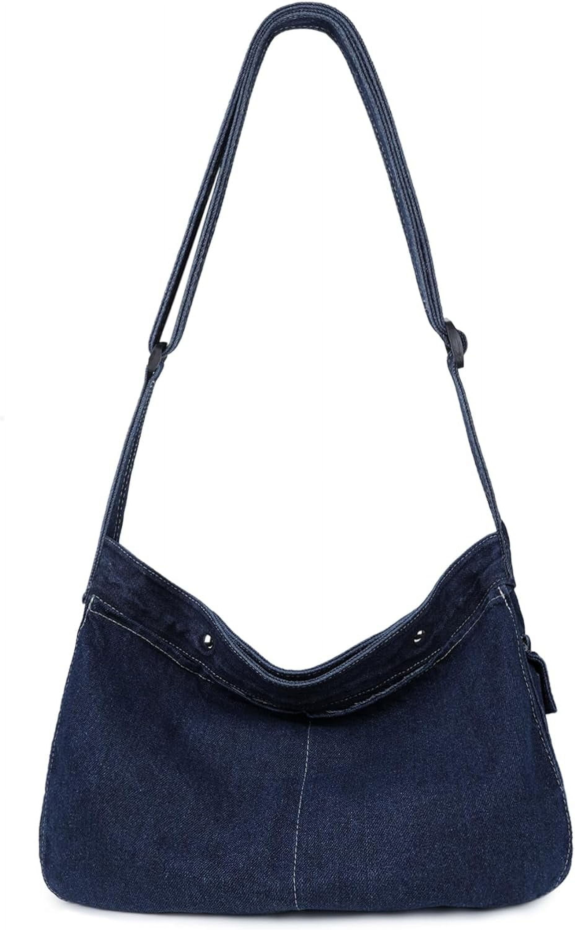 Kukuzhu Denim Messenger Bag Large Hobo Crossbody Bag Casual Shoulder ...
