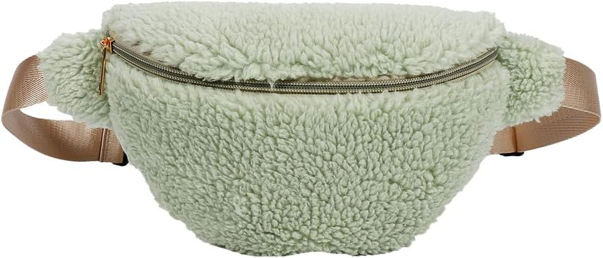 Kukuzhu Fluffy Hobo Bag for Women Plush Shoulder Crossbody Shell Waist ...