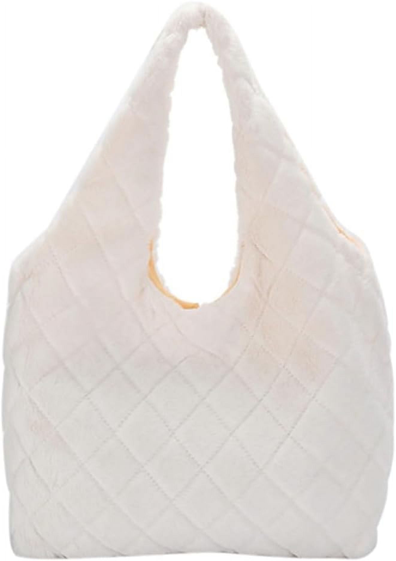 Kukuzhu Fluffy Shoulder Handbags for Women Furry Soft Clutch Purse ...