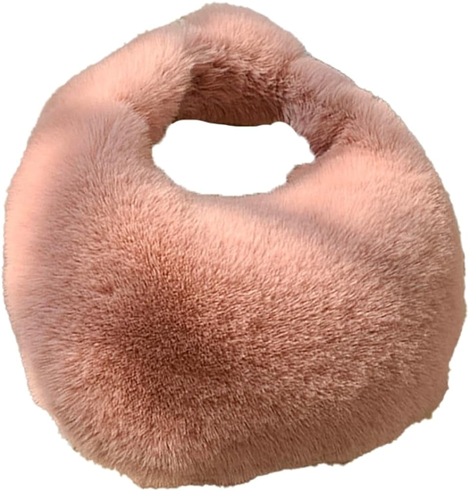 Kukuzhu Fluffy Tote Handbag for Women Y2K Fashion Purse Fuzzy Faux Fur ...