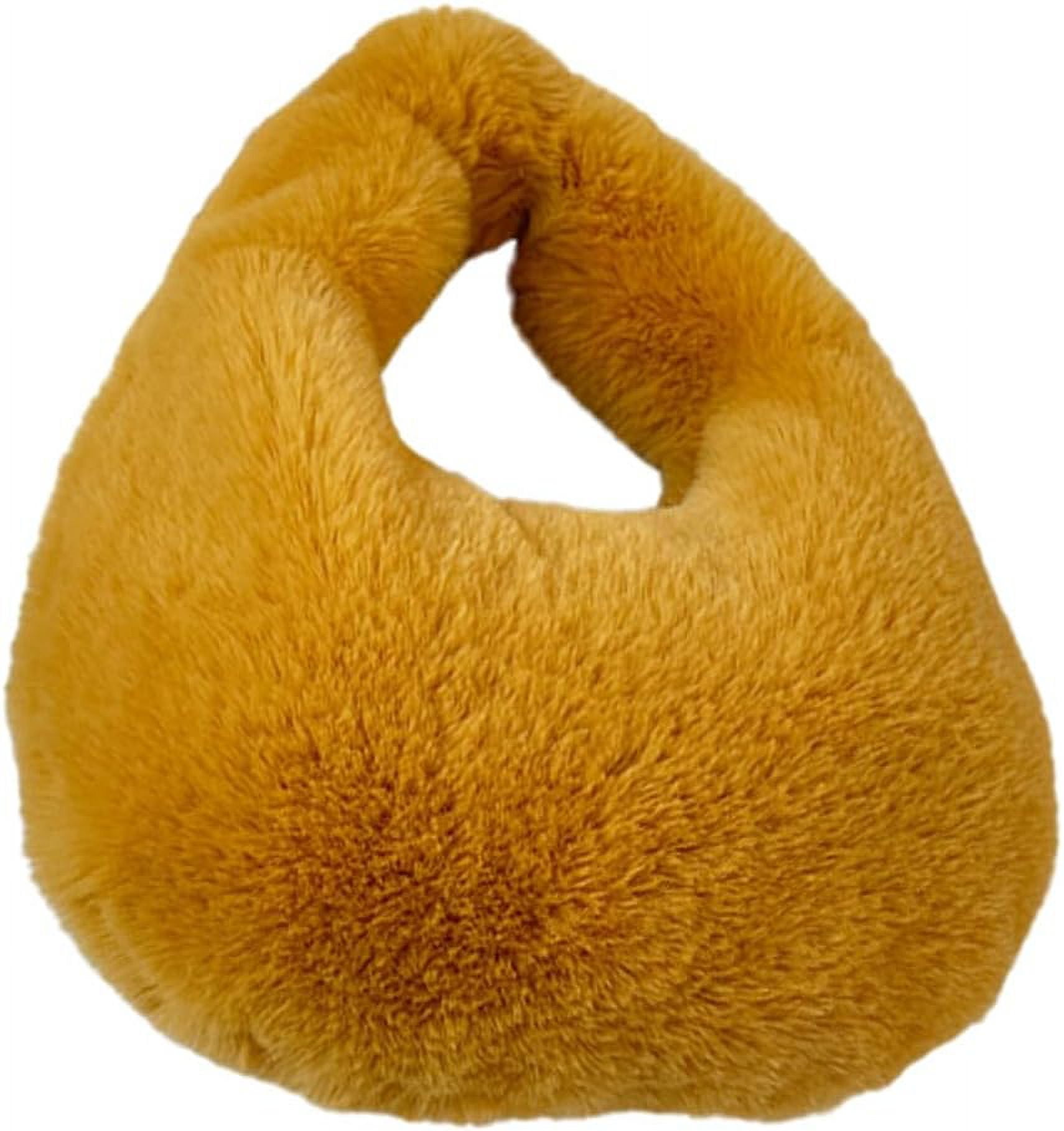 Kukuzhu Fluffy Tote Handbag for Women Y2K Fashion Purse Fuzzy Faux Fur ...