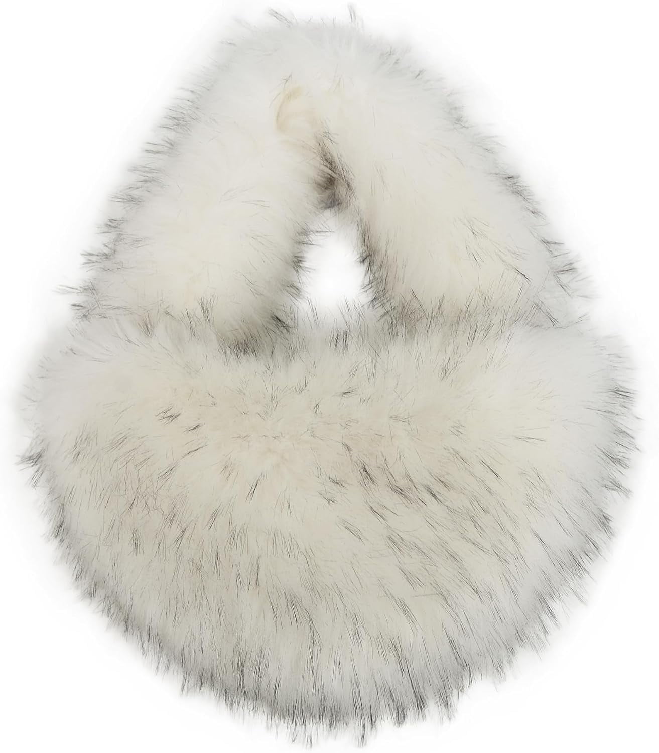 Kukuzhu Fuzzy Tote Bag for Women Furry Handbag Heart-shaped Shoulder ...