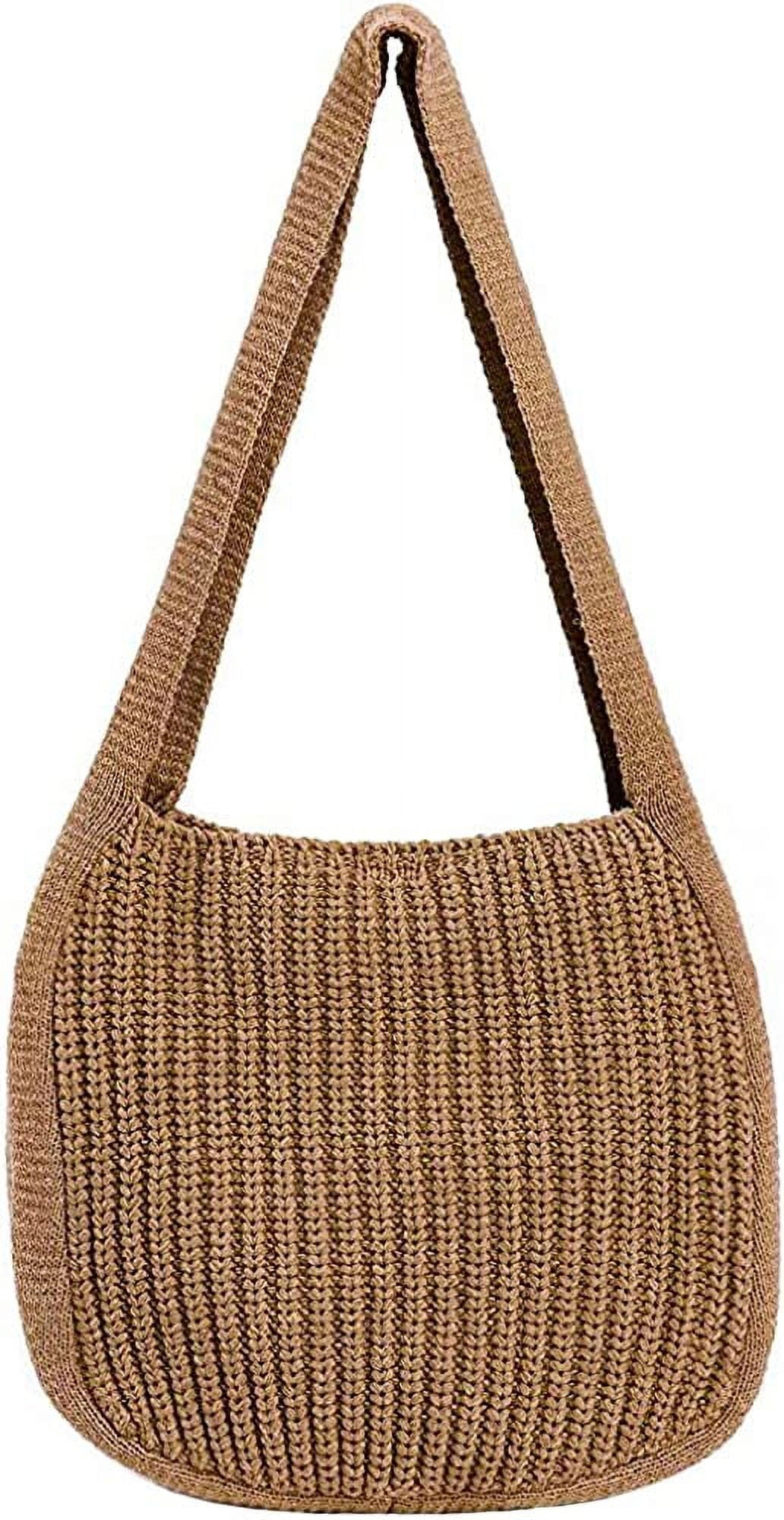 Kukuzhu Grunge Crochet Tote Bag Y2K Shoulder Handbags Fairycore Hobo ...