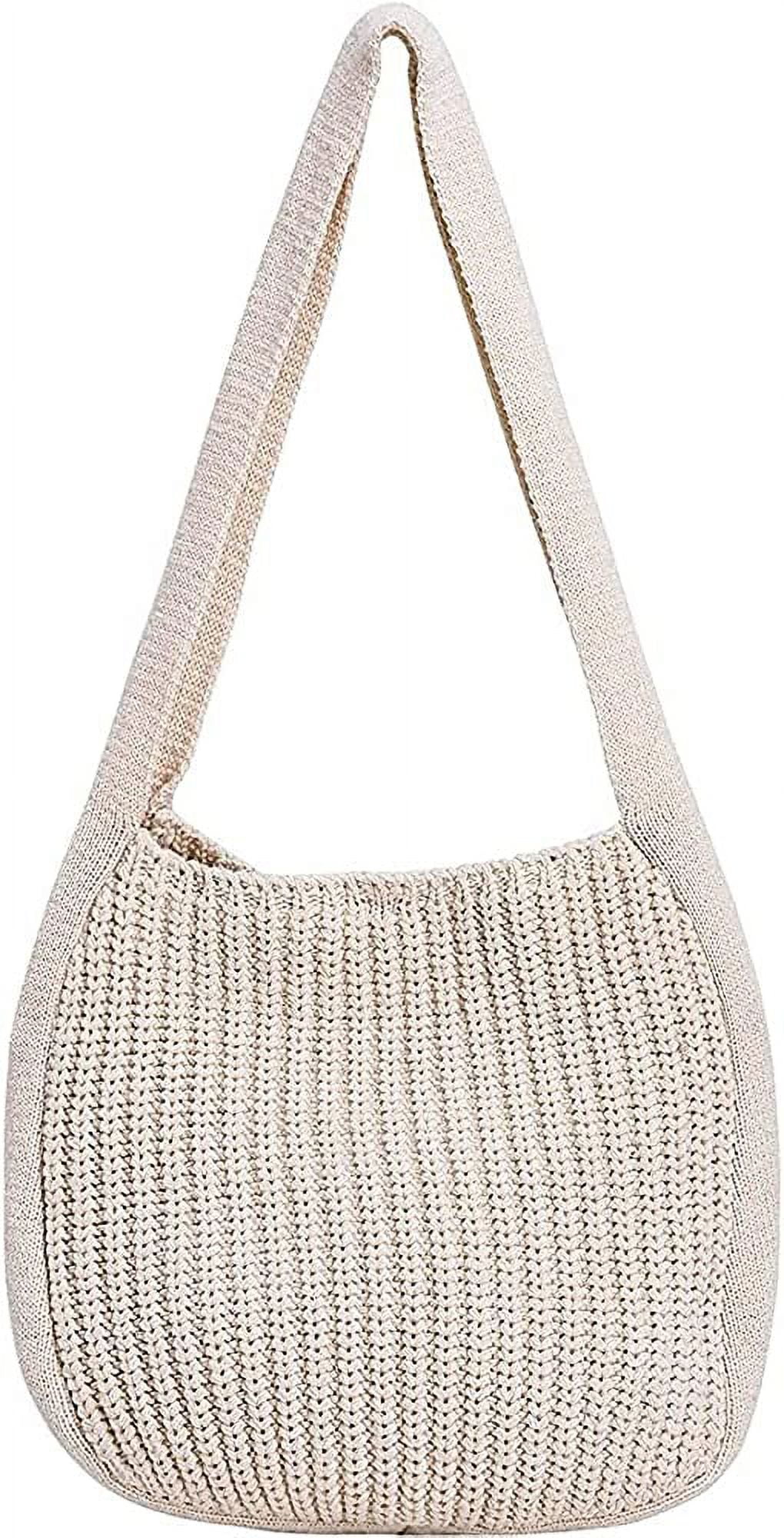 Kukuzhu Grunge Crochet Tote Bag Y2K Shoulder Handbags Fairycore Hobo ...