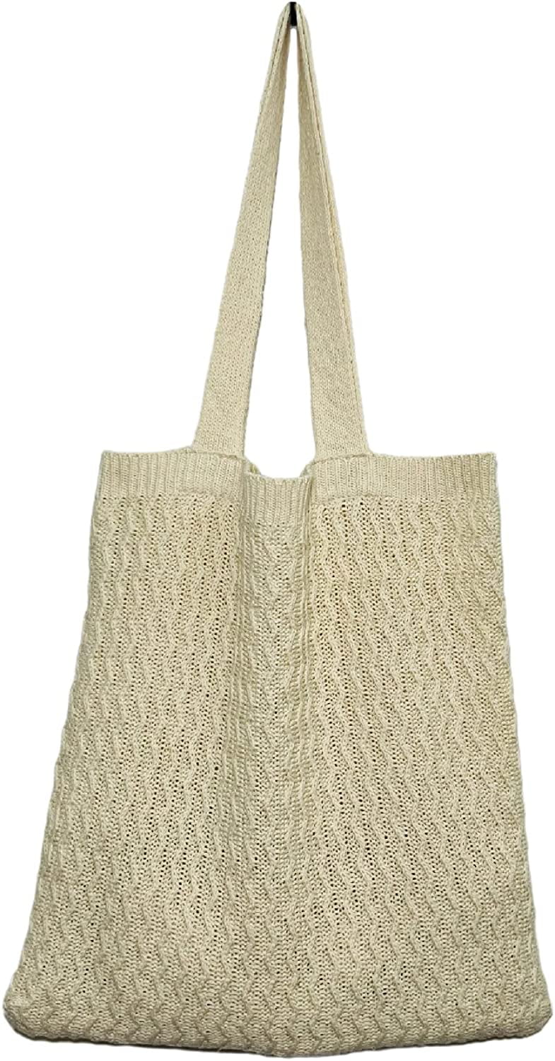 Kukuzhu Grunge Knitted Tote Bag Y2K Fairycore Shoulder Bag Hobo Bag ...
