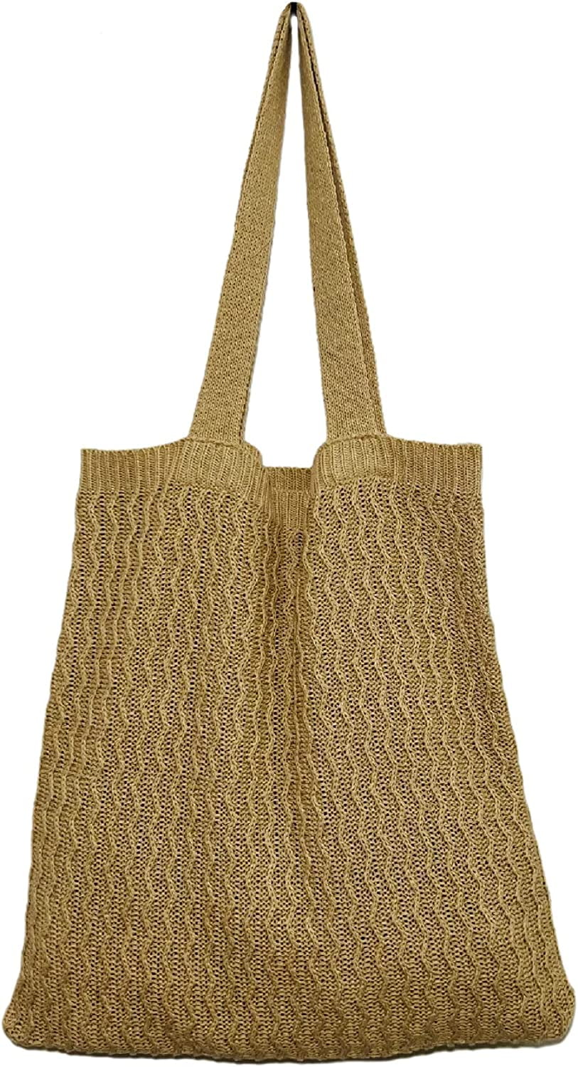 Kukuzhu Grunge Knitted Tote Bag Y2K Fairycore Shoulder Bag Hobo Bag ...