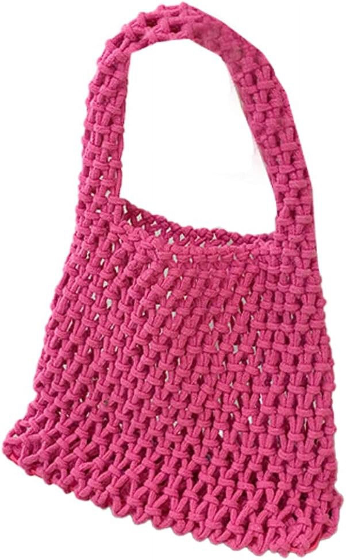 Kukuzhu Handwoven Hobo Bag for Women Bucket Bag Cotton Rope Crochet ...
