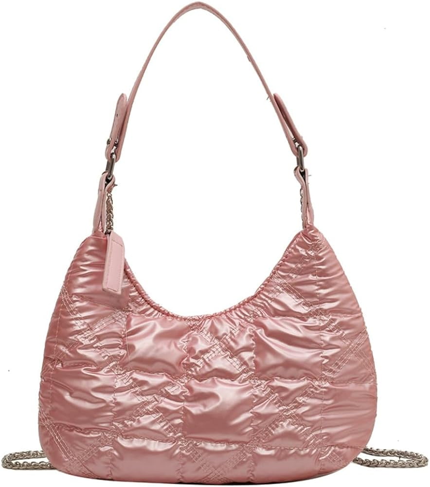 Kukuzhu Hobo Bags for Women Puffer Down Soft Padding Shouder Bag ...