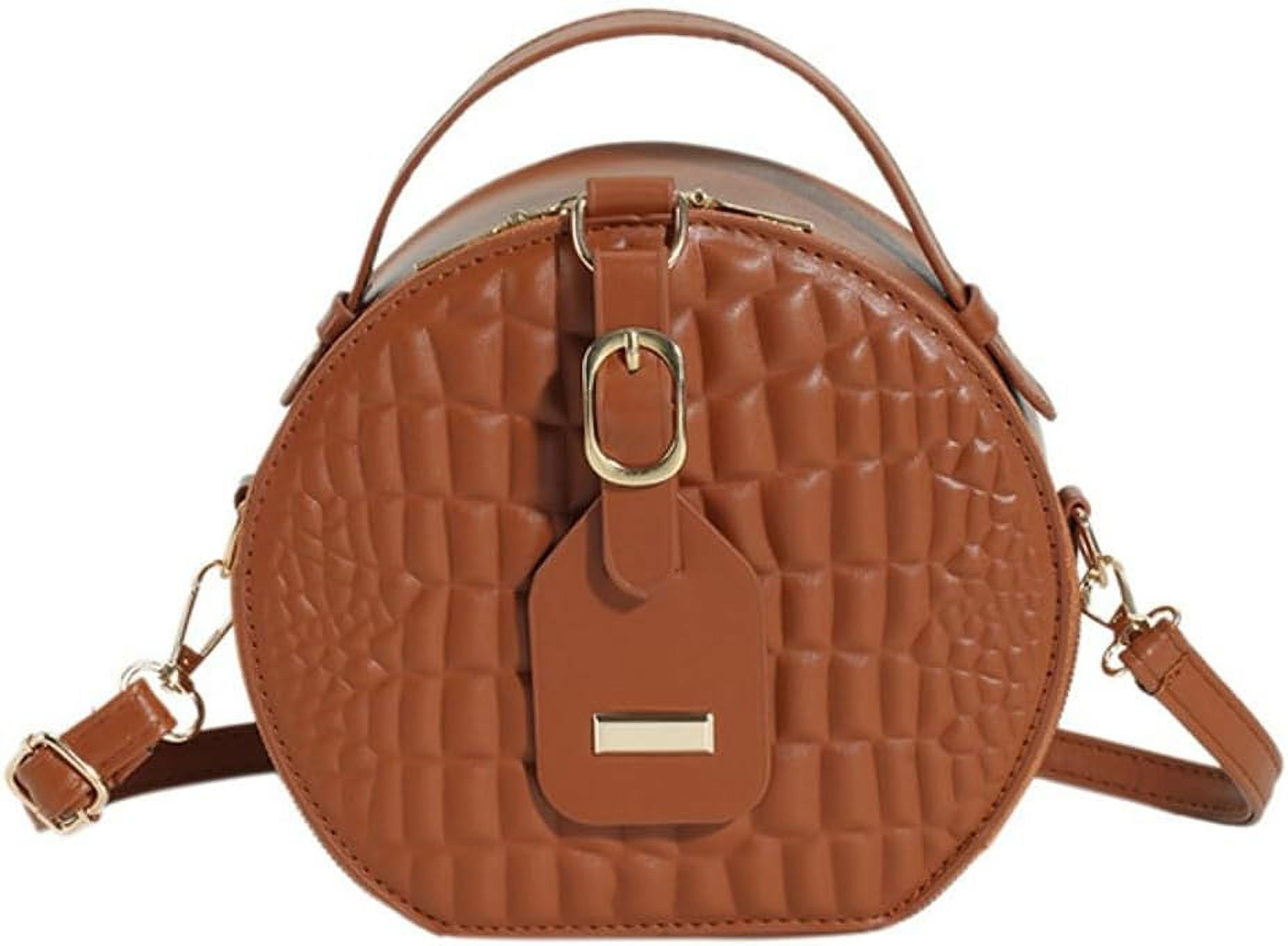 Kukuzhu Hobo Bags for Women Round Tote Bag Leather Crossbody Bag Casual ...