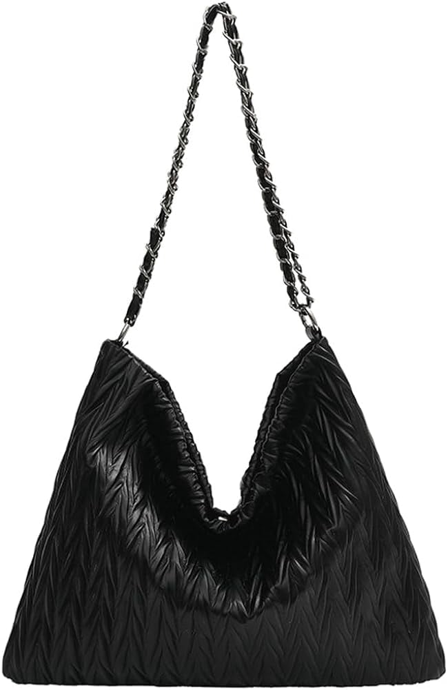 Kukuzhu Hobo Purses and Handbags for Women Vegan Leather Chain Shoulder ...