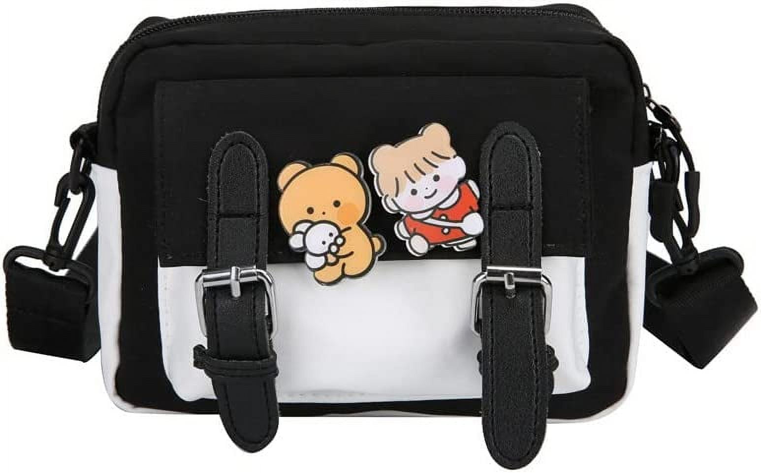 Kukuzhu Kawaii Canvas Crossbody Bag Cutecore FairyCore Shoulder Bag ...