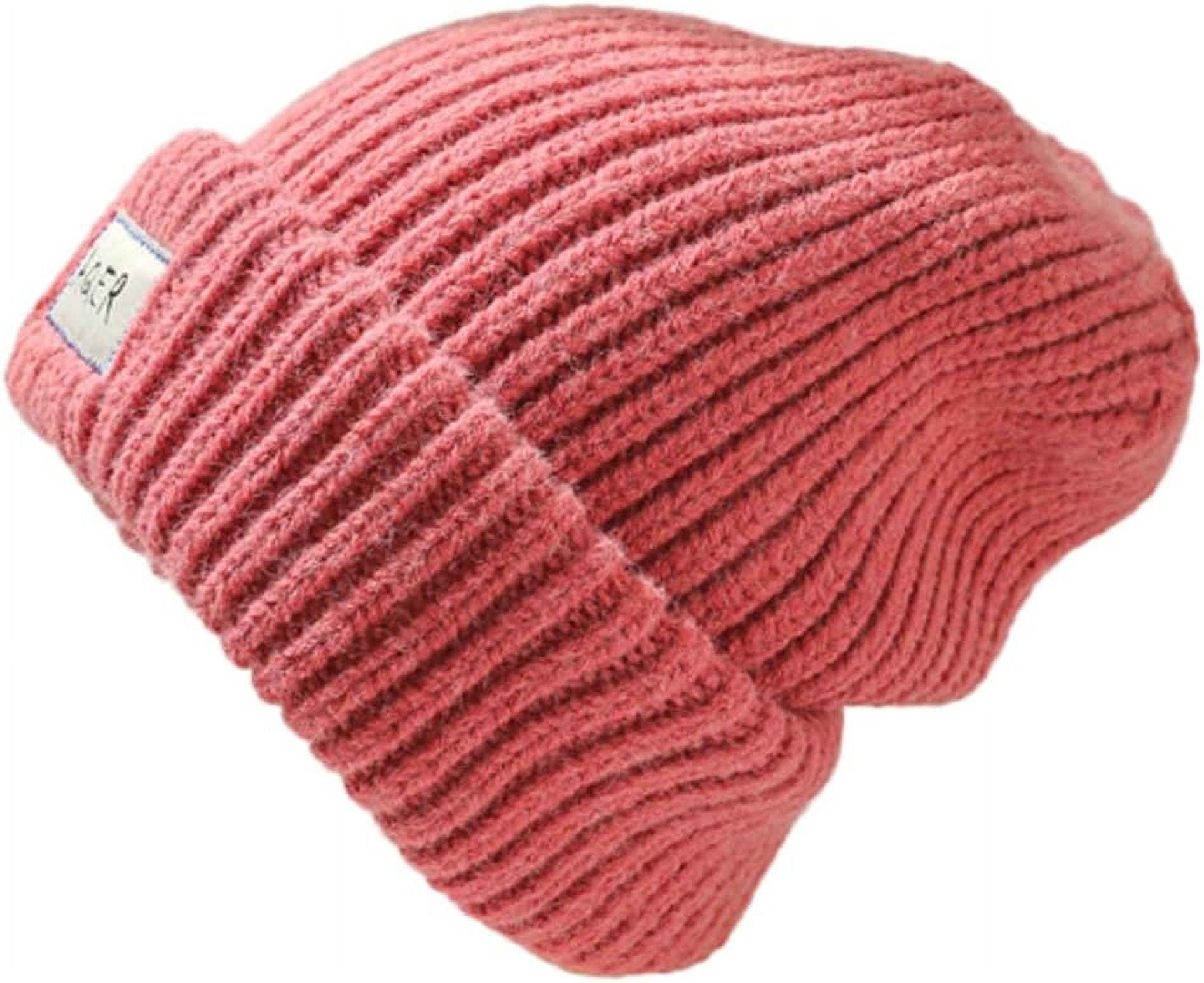 Kukuzhu Knit Cuffed Beanie Hat for Women Skull Cap Stretch Winter ...