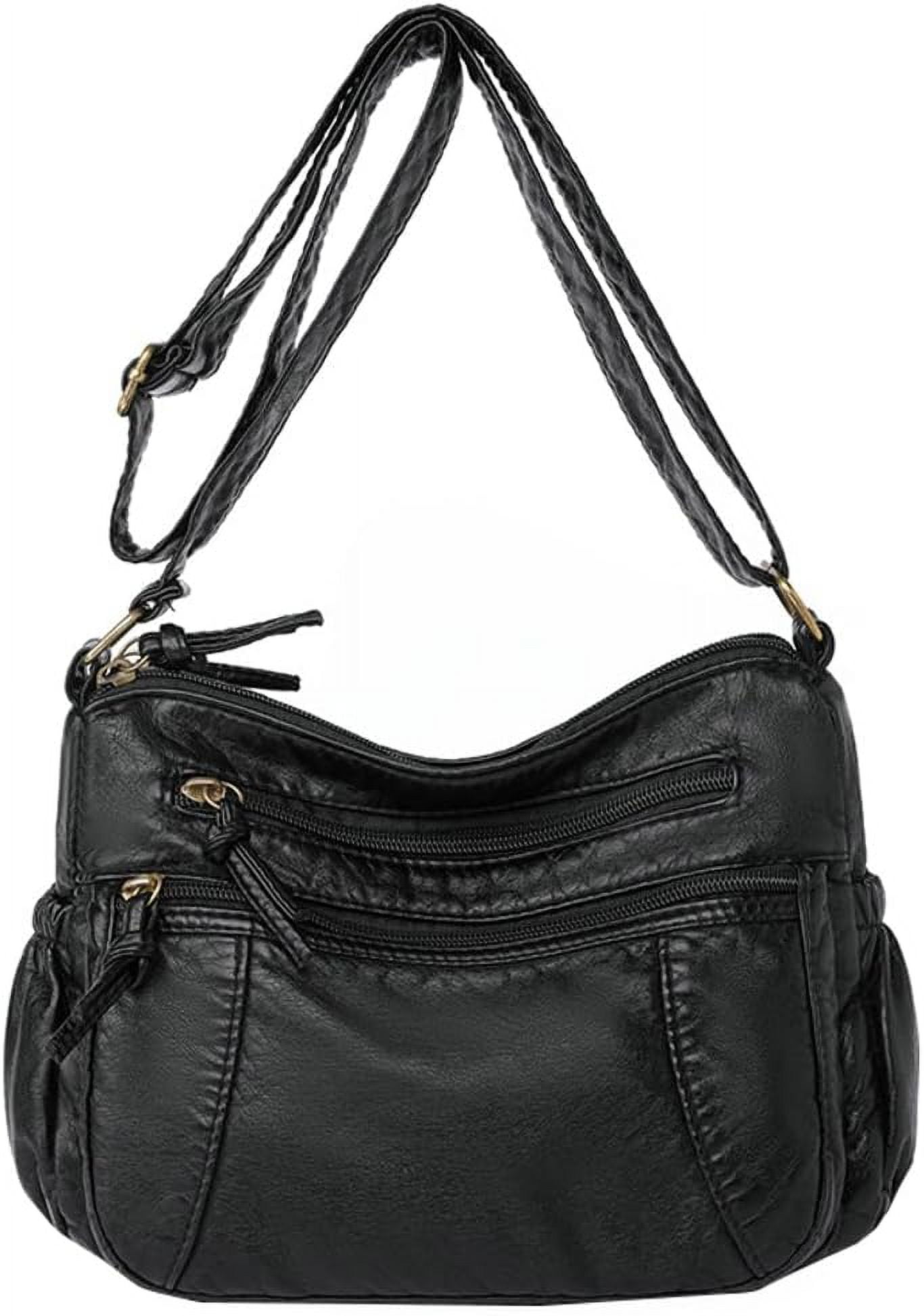 Kukuzhu Leather Hobo Bag Women Retro Denim Bag Large Crossbody Shoulder ...