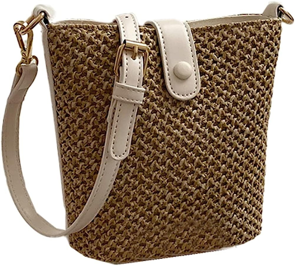 Kukuzhu Mini Straw Shoulder Bag Women Trendy Summer Woven Travel Beach ...