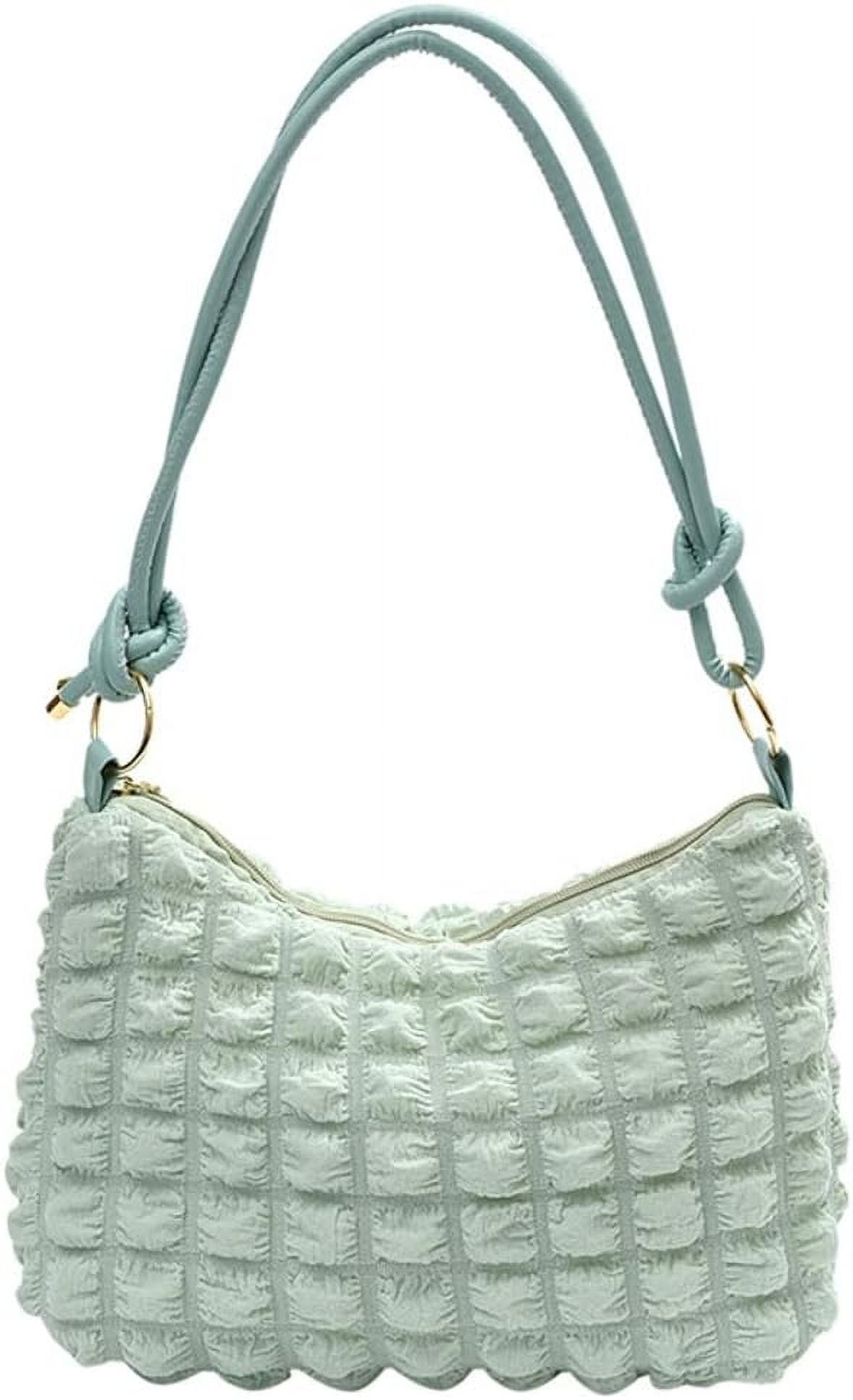 Kukuzhu Nylon Hobo Bag for Women Soft Shoulder Bag Bubble Pleated ...