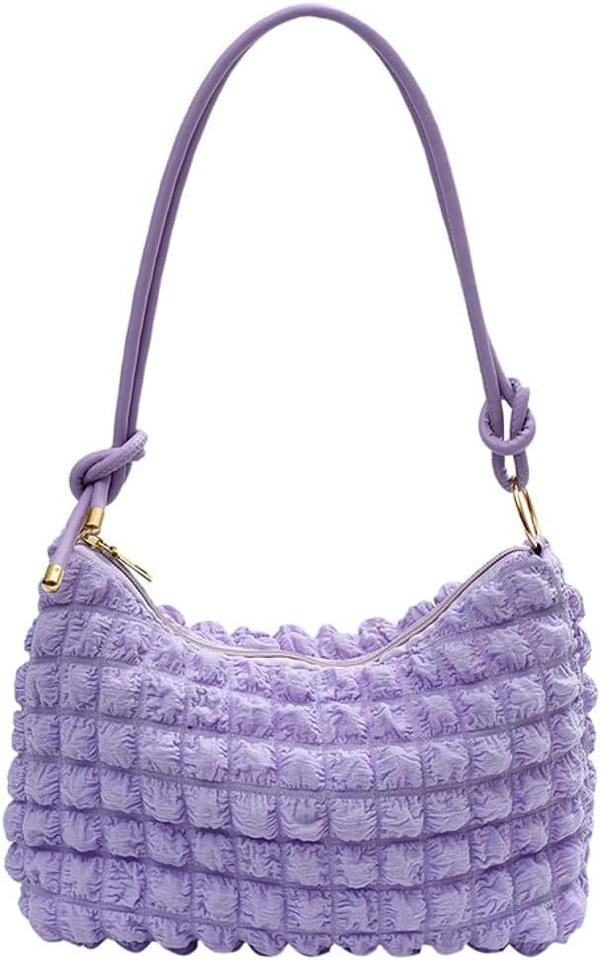 Kukuzhu Nylon Hobo Bag for Women Soft Shoulder Bag Bubble Pleated ...