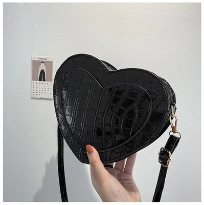 Kukuzhu PU Leather Women Heart-shaped Crossbody Bag Luxury Designer ...