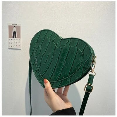 Kukuzhu PU Leather Women Heart-shaped Crossbody Bag Luxury Designer ...