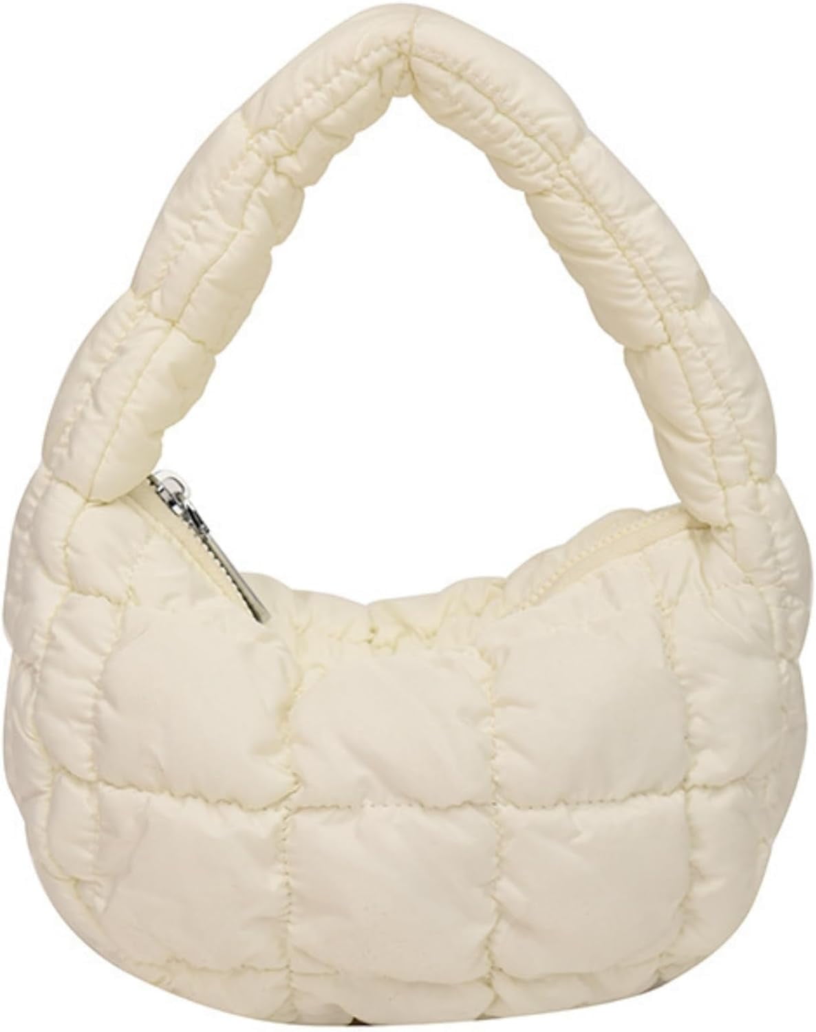 Kukuzhu Puffer Bag Women Mini Quilted Cute Bubble Handbag Crescent ...