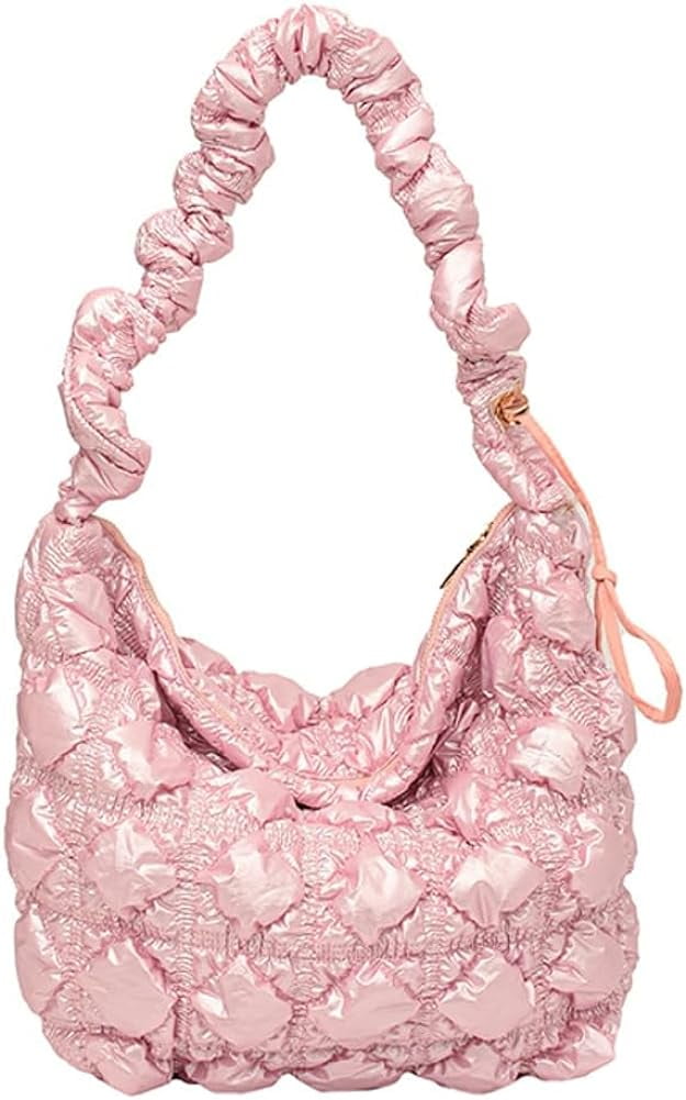 Kukuzhu Puffer Bag for Women Quilted Hobo Tote Bubble Bag Puffer ...