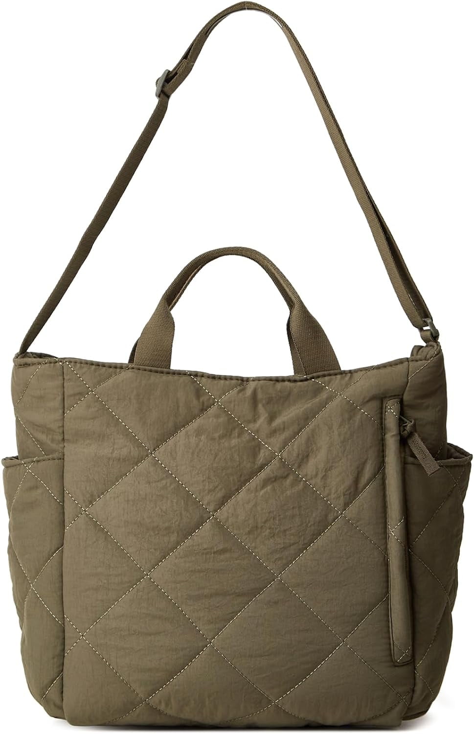 Kukuzhu Puffer Tote Bag Women Quilted Crossbody Handbag Lattice Padded ...