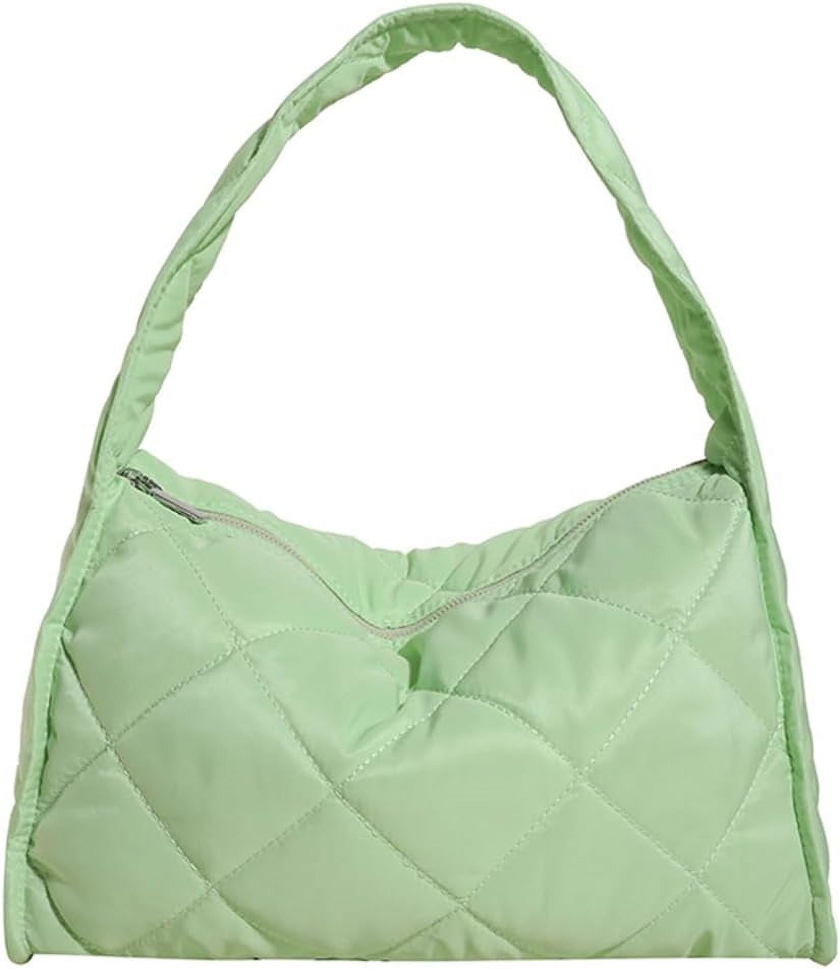 Kukuzhu Quilted Bag Puffer Tote Bag Puffy Purse for Women Nylon Quilted ...