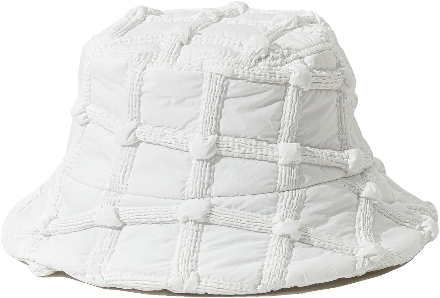 Kukuzhu Quilted Fisherman Hat for Women Elegant Puffer Bucket Hats Wide ...