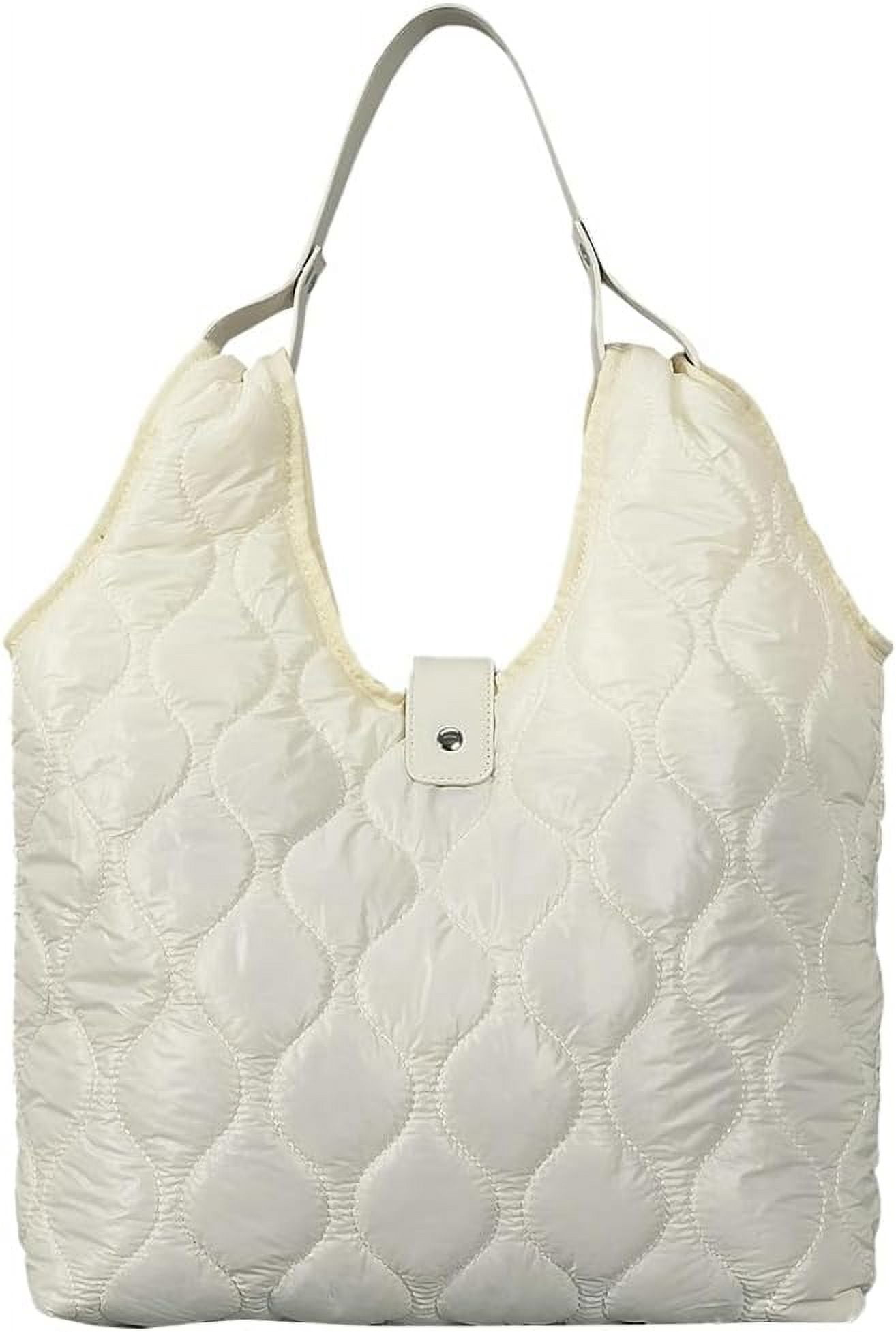 Kukuzhu Quilted Hobo Bag Women's Padding Down Cotton Shoulder Purse ...