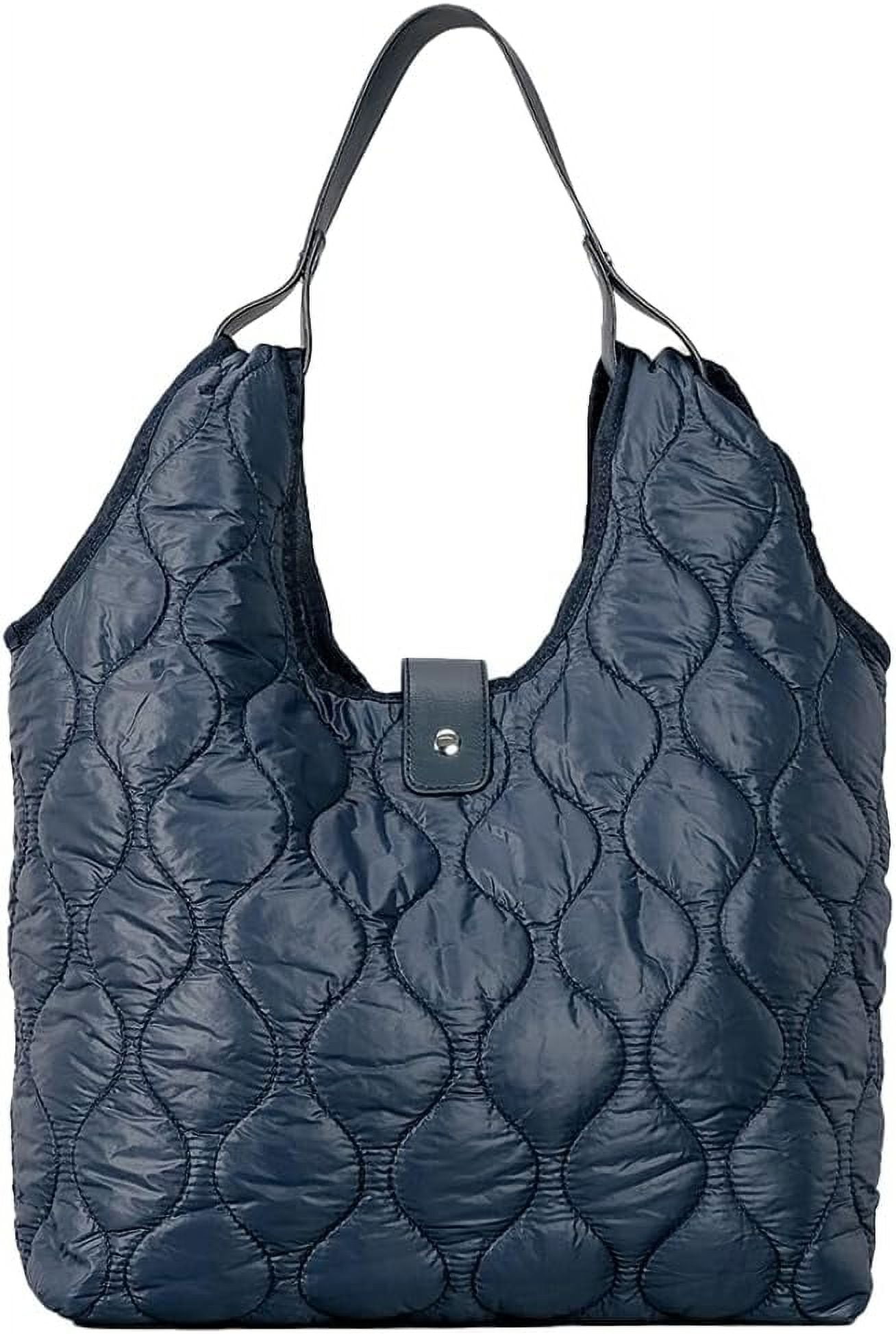 Kukuzhu Quilted Hobo Bag Women's Padding Down Cotton Shoulder Purse ...