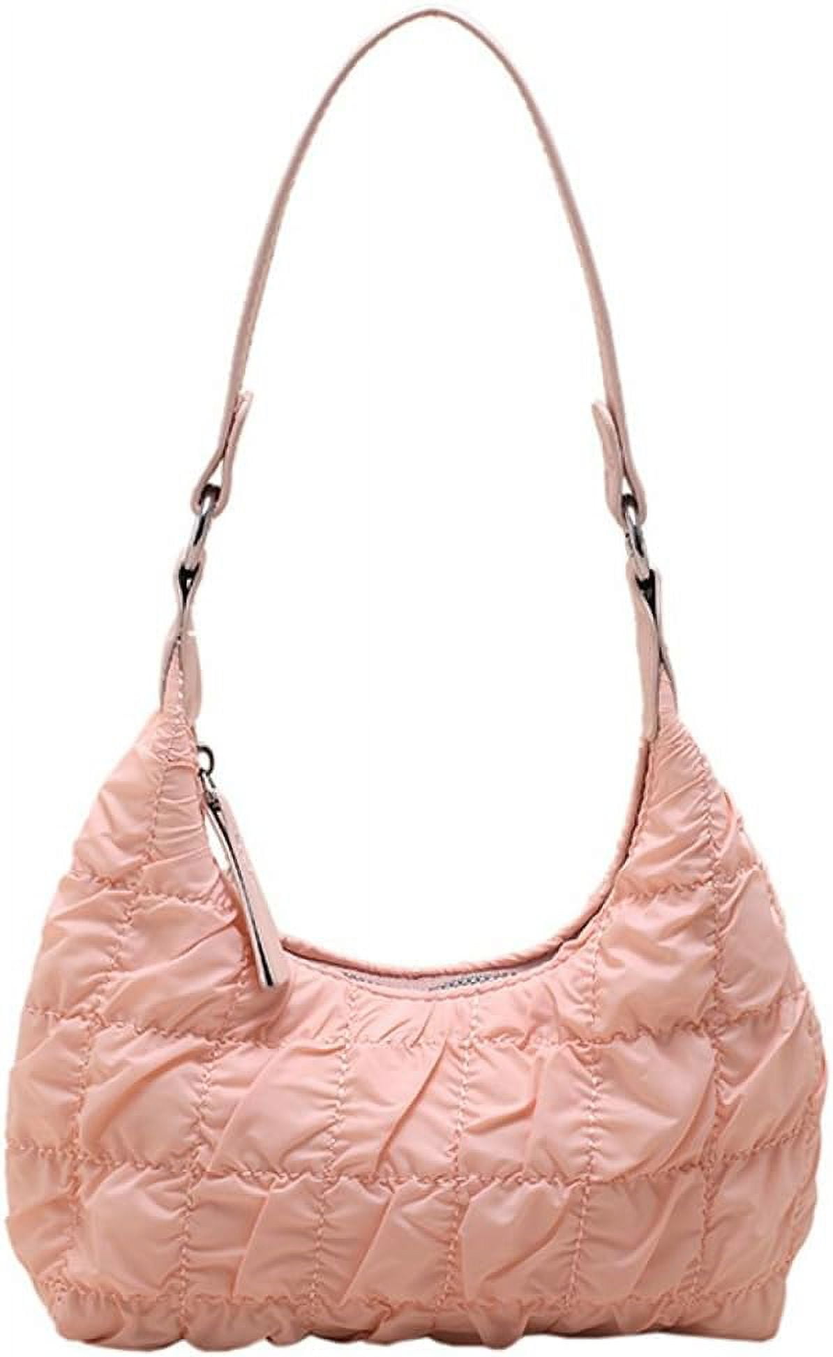 Kukuzhu Quilted Hobo Bag for Women Nylon Shoulder Crossbody Bag Cloud ...