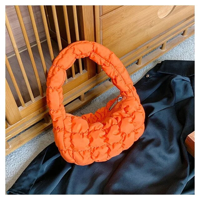 Kukuzhu Quilted Padded Crossbody Bag for Women Pleated Bubbles Cloud ...