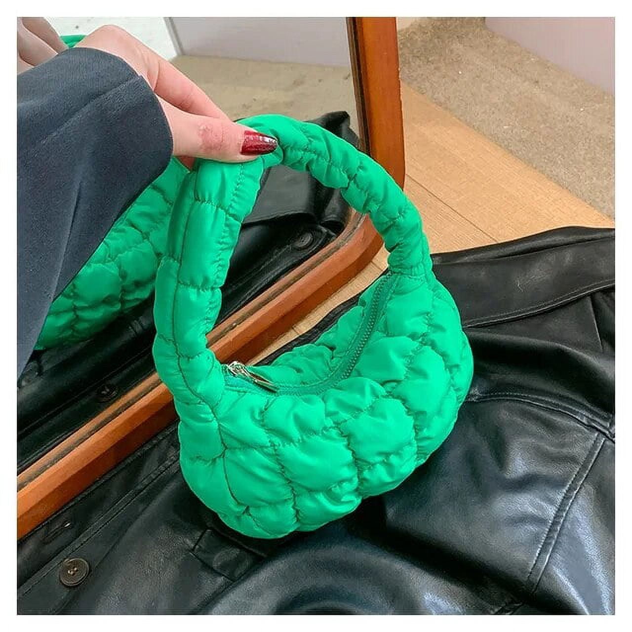 Kukuzhu Quilted Padded Crossbody Bag for Women Pleated Bubbles Cloud ...