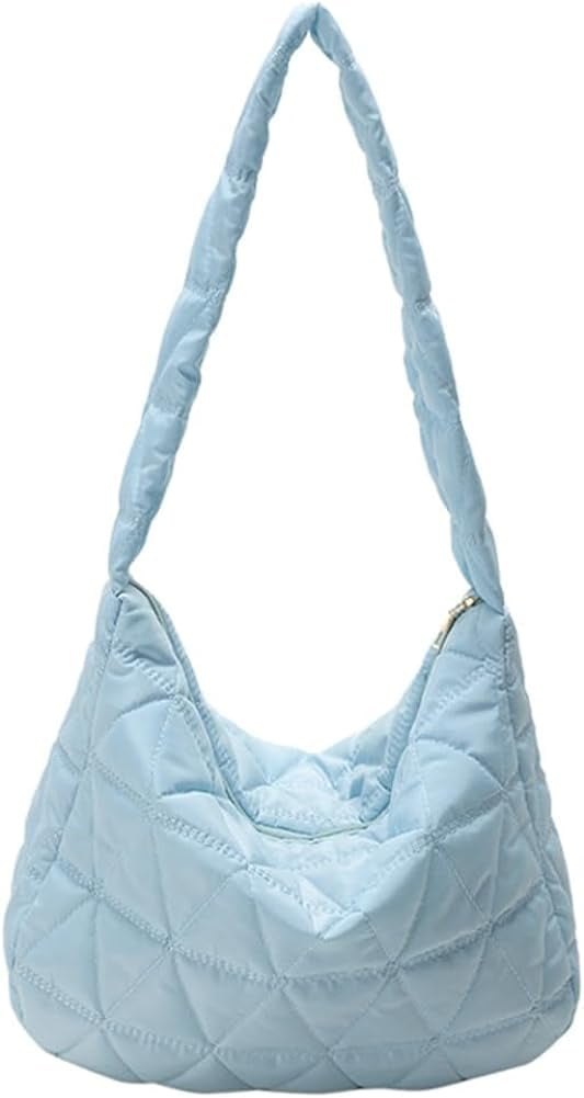 Kukuzhu Quilted Shoulder Tote Shoulder Bag Women Padding Cotton Down ...