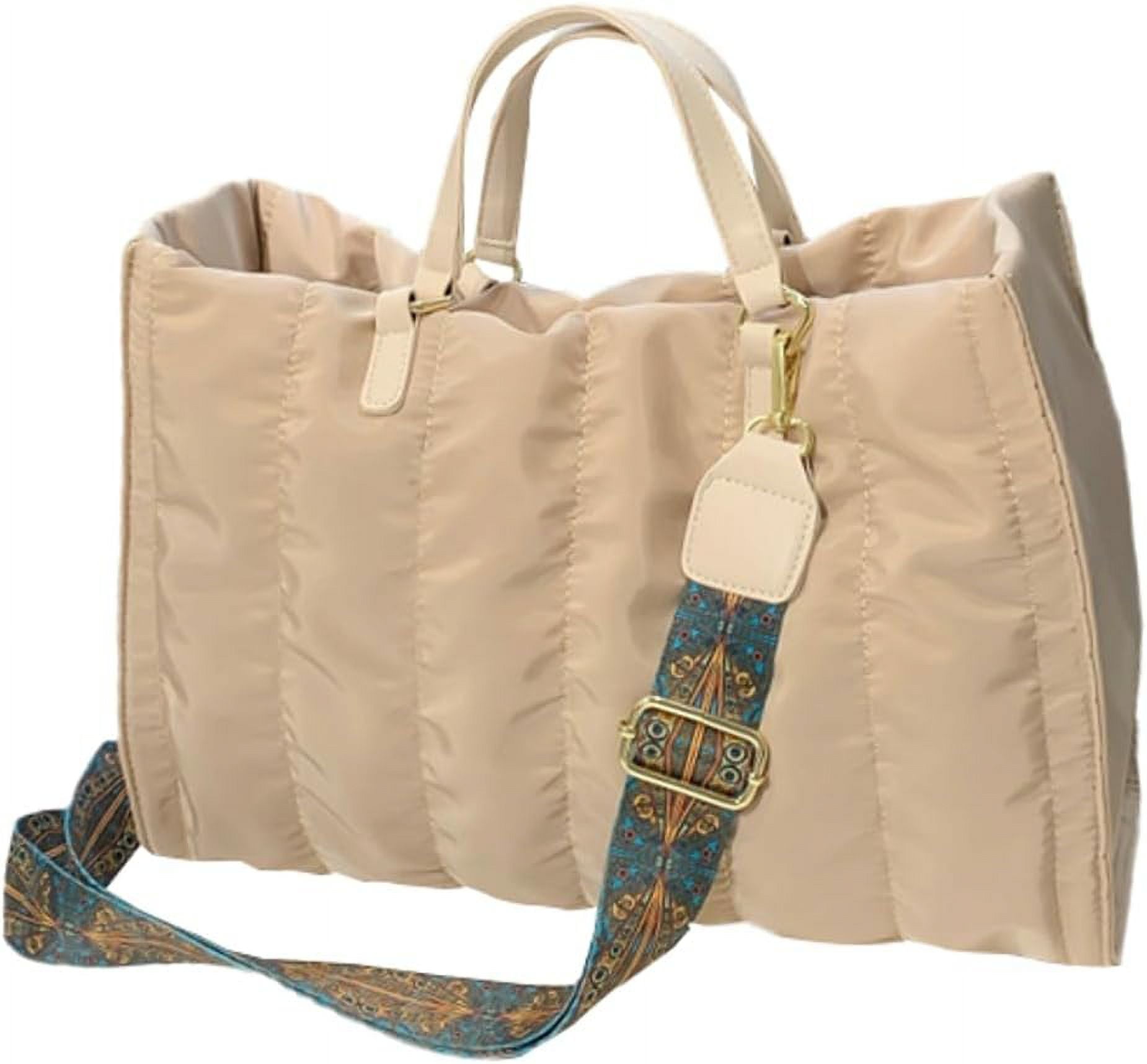 Kukuzhu Quilted Shoulder Tote Shoulder Bag Women Padding Cotton Down ...